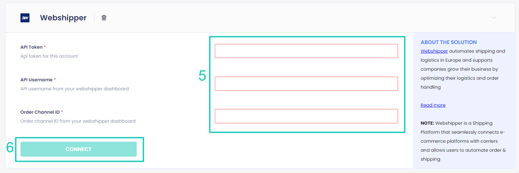 Integration With Webshipper